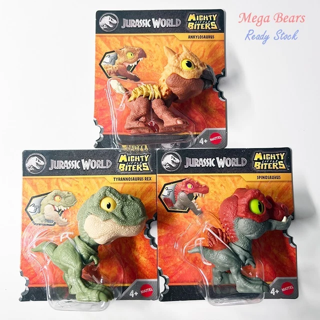 MATTEL JURASSIC WORLD Mighty Little Bites Ankylosaurus Set of 3 Pcs ...