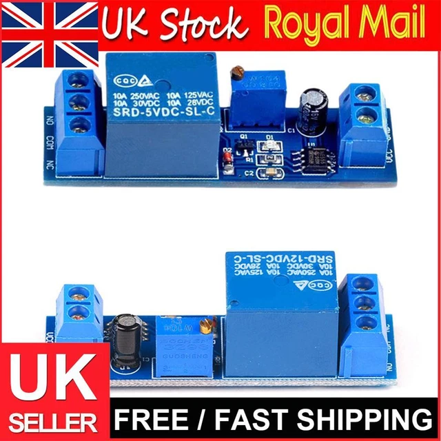 NE555 TIME DELAY Relay Module 5V/12V 0 To 10 Second Automotive ...