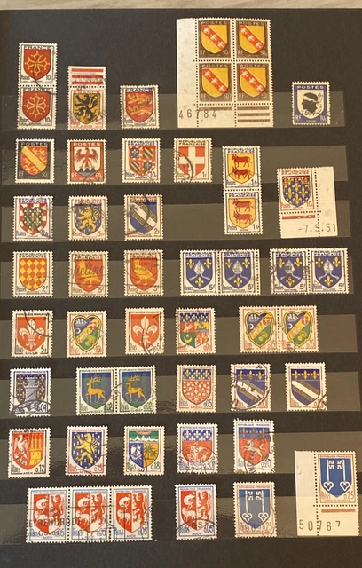 TIMBRES FRANCE ARMOIRIES Blasons EUR 2,00 - PicClick FR