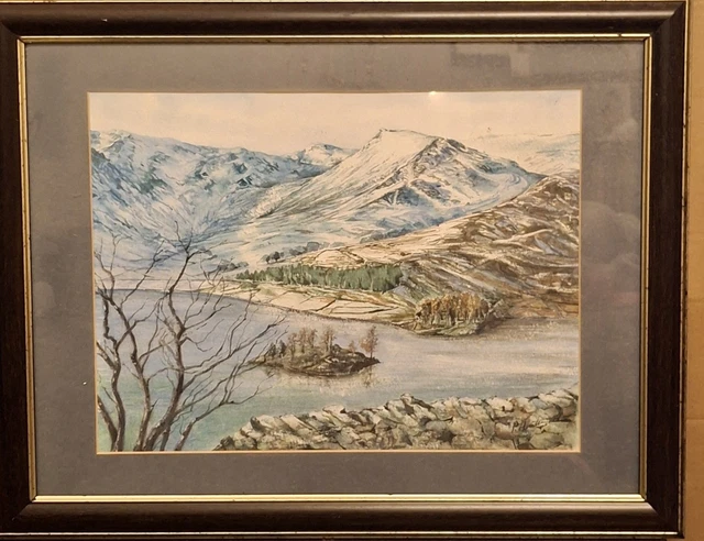 ORIGINAL WATERCOLOUR HAWESWATER Lake District by P. Hunter £5.44 ...