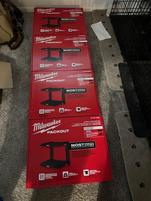 MILWAUKEE 2- SHELF Packout Racking Kit 48-22-8480 $100.00 - PicClick