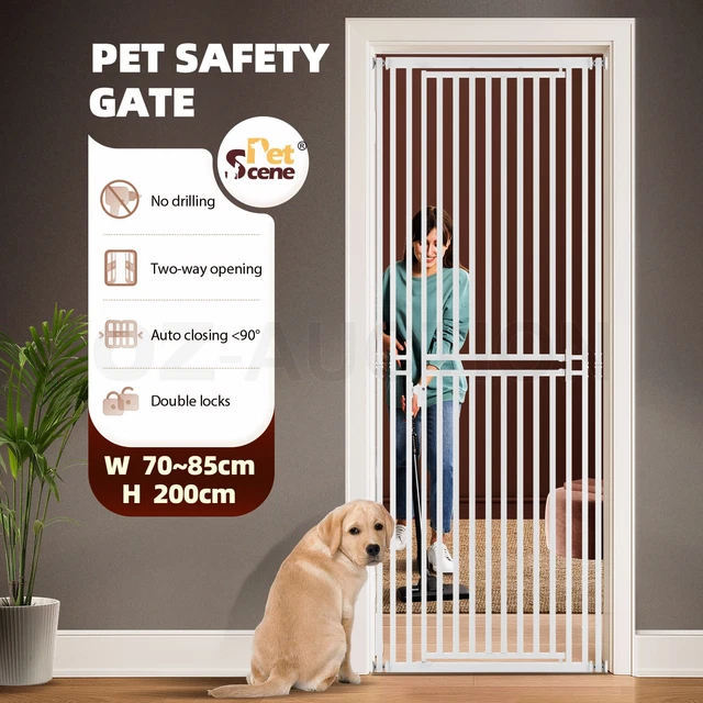 200CM TALL SAFETY Gate Pet Dog Cat Fence Enclosure Barrier Guard ...
