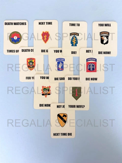 VIETNAM WAR VIETCONG Anti American Propaganda Cards Patch Design-set of ...