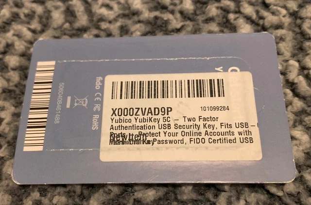 YUBICO YUBIKEY 5C - Two Factor Authentication USB Security Key, Fits ...