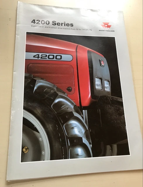POSTER BROCHURE MASSEY FERGUSON MF Trattori serie 4200 originale 1997 ...
