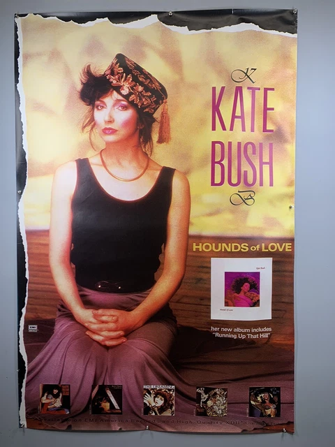 KATE BUSH AFFICHE Original Emi Promo Hounds Of Love - Running Up The ...