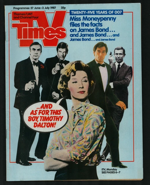 TV TIMES JUNE 27-July 3 1987 Thames Original Vintage Magazine James ...