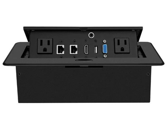 CONFERENCE TABLE POP Up Power Strip Hub Connection Box Outlet Network ...