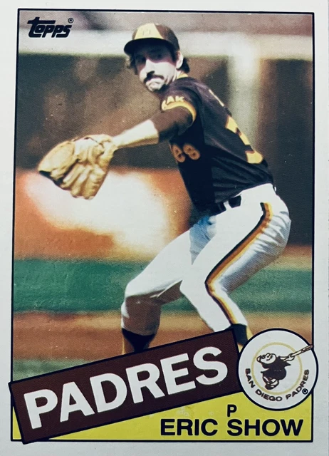 CARTE À COLLECTIONNER vintage 1985 topps Eric Show San Diego Padres EUR ...