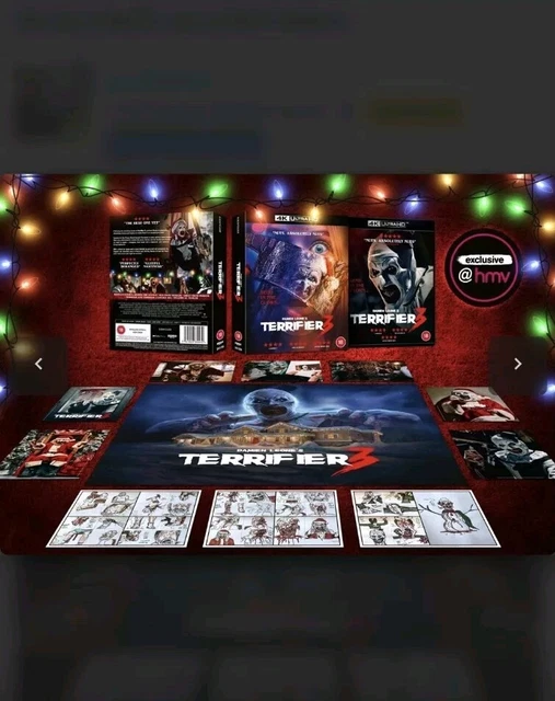 RARE TERRIFIER 3 Hmv 4K Ultra Hd Edition Boxset New Sealed Strictly ...