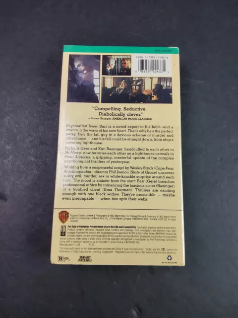 FINAL ANALYSIS (VHS, 1992) Richard Gere Kim Basinger Warner Nuovissimo ... FINAL ANALYSIS (VHS, 1992) Richard Gere Kim Basinger Warner Nuovissimo ...