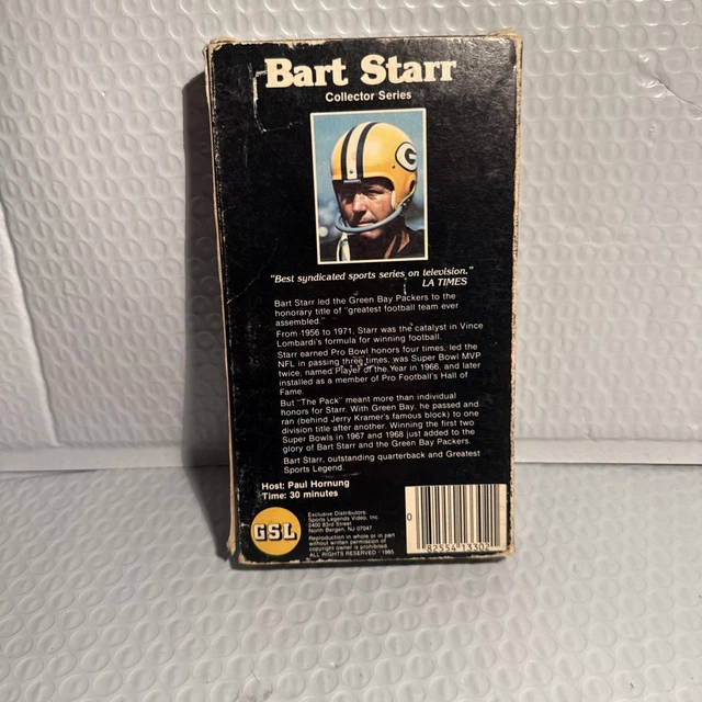 VHS GREATEST SPORTS Legends Bart Starr 2Y £7.10 - PicClick UK