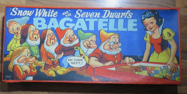 VINTAGE CHAD VALLEY Walt Disney Snow White & The Seven Dwarfs Bagatelle ...