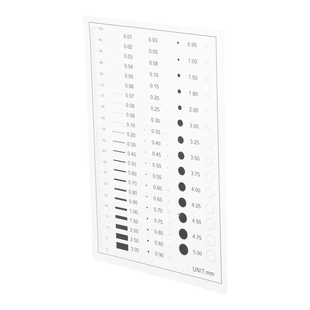 HIGH PRECISION FLAW Detection Film Ruler Measuring Line Width Defects ...