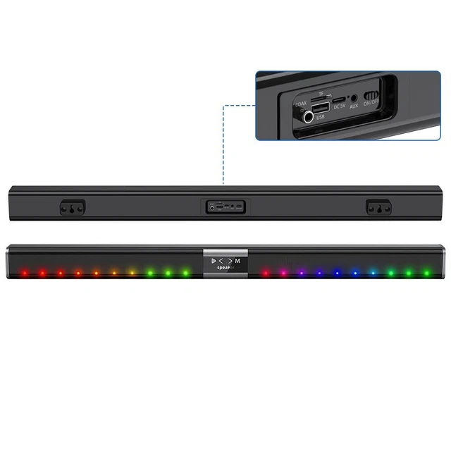 32 INCH DUAL Subwoofer TV Soundbar Bluetooth Surround Sound Home ...