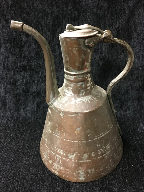ANTIQUE / VINTAGE Copper Islamic Dallah Coffee/Water Pot Middle Eastern ...