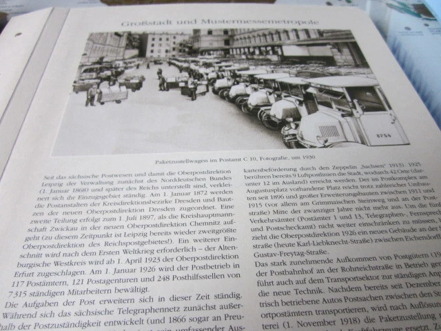 SACHSEN ARCHIV LEIPZIG Großstadt 4028a Paketzustellwagen Postamt C 10 ...