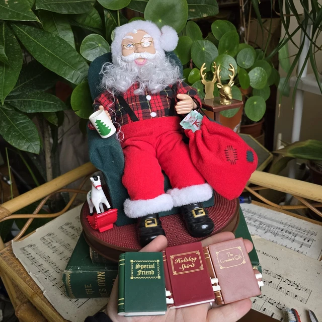 VINTAGE AVON SANTA Story Telling Animated Complete 3 Books Working RARE ...