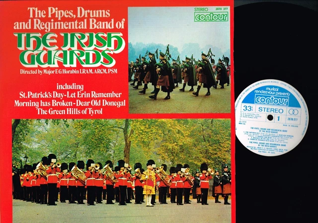 PIPES DRUMS &REGIMENTAL Band of IRISH GUARDS Horabin 12" LP Contour ...