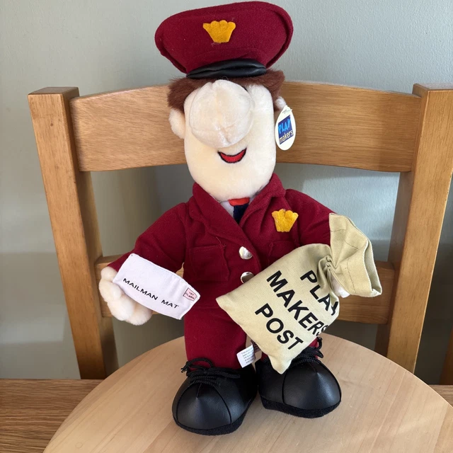 PLAY MAKERS POSTMAN Pat Mail Man Mat Soft Toy New With Tags. 14" Tall £ ...