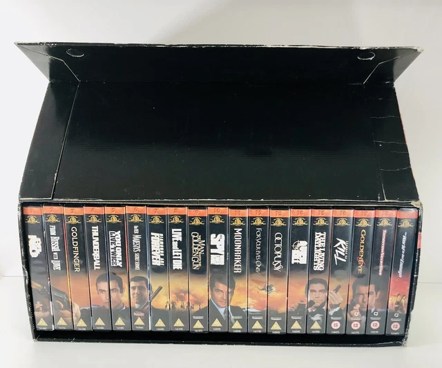 JAMES BOND 007 Collection, VHS Video Box Set x 19 Films £18.50 - PicClick UK