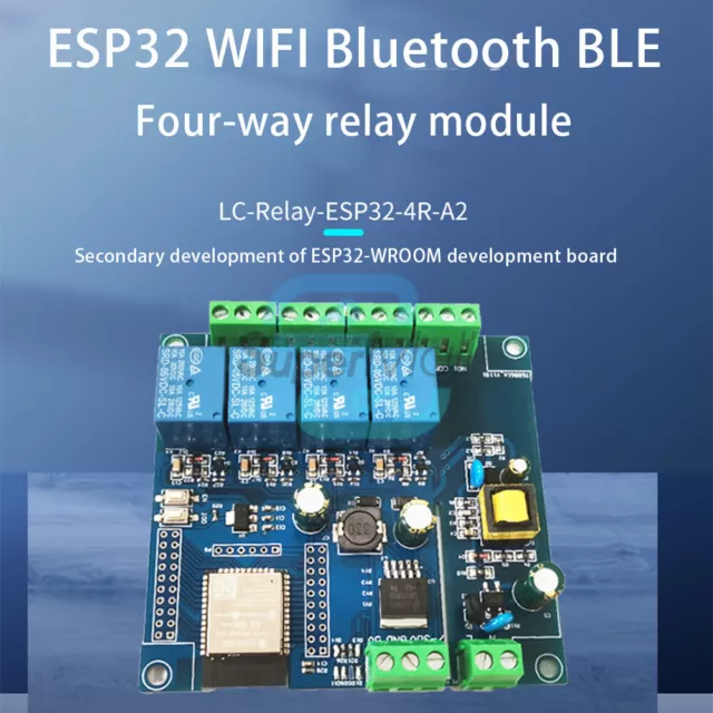 AC/DC ESP32 WIFI Bluetooth 4-way Relay Module ESP32-WROOM Development ... AC/DC ESP32 WIFI Bluetooth 4-way Relay Module ESP32-WROOM Development ...