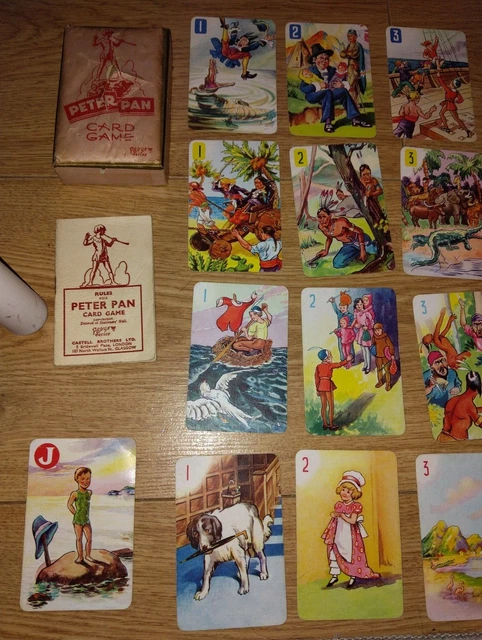RARE VINTAGE ANTIQUE Peter Pan Card Game 1939 by Pepys with Rules £30. ...