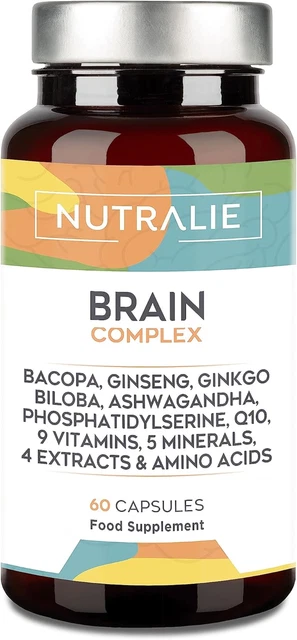 NOOTROPIC BRAIN SUPPLEMENT - Memory - Concentration - Energy - Focus - Ginkgo Bi £33.10 ...