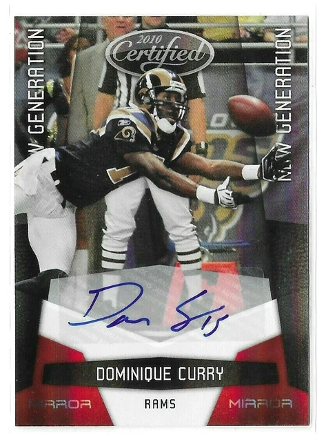 AUTOGRAPHE ROUGE MIROIR certifié Dominique Curry 2010 #204/250 recrue ...