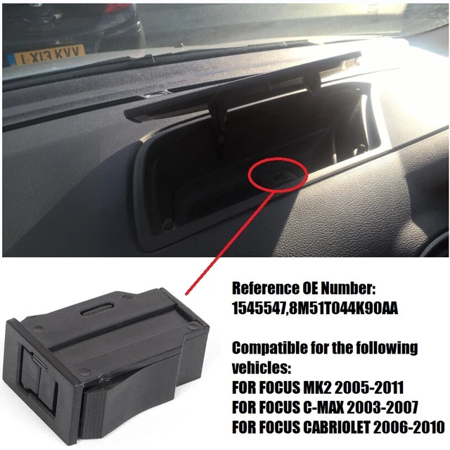 FOR FORD FOCUS Mk2 Dashboard Storage Compartment Lock Catch Clip 2005 ...