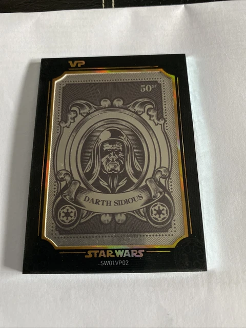 STAR WARS PRERELEASE Darth Sidious Silver Bar VP Card 5G Silver, COA ...
