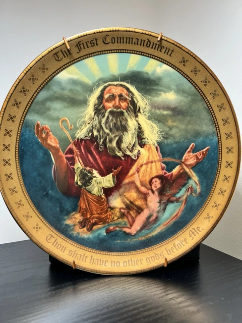 DANBURY MINT &THE Ten Commandments" Plates 22ct Gold £17.35 - PicClick UK