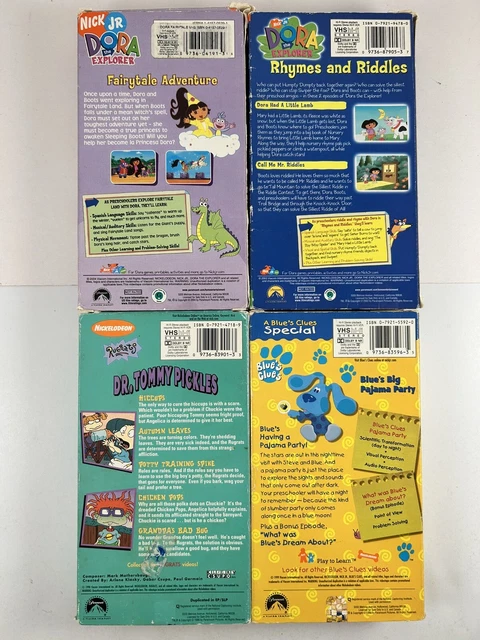 NICKELODEON NICK JR. VHS Lot of 4 Rugrats Dora Blues Clues EUR 11,94 ...