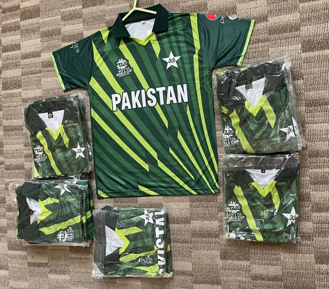 WORLD CUP 2022 pakistan cricket shirt EUR 15,01 - PicClick FR