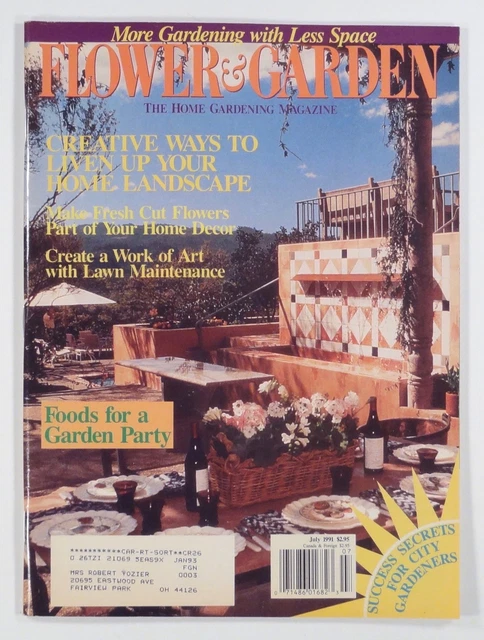 1991 JUN FLOWER & GARDEN home landscaping GARDEN PARTIES city garden ...