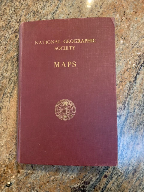 LOT OF 12 Vintage Maps In Book Folder National Geographic Magazine Map ...