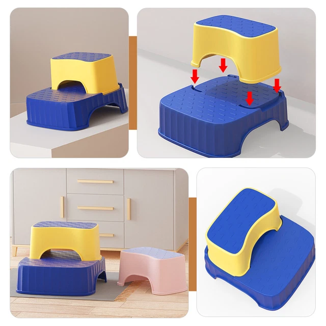 DOUBLE LAYER STOOL Stackable Step Washroom Child Toddler £104.19 - PicClick UK