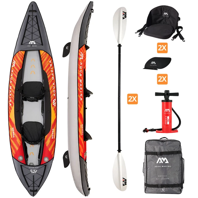 AQUA MARINA MEMBA-390 Inflatable Kajak Aufblasbares Kayak Kanu Boot 2 ...
