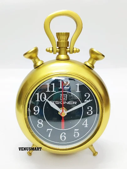 TABLE CLOCK DESK Shelf Clock Analog Clock For Study Table Office Home ...
