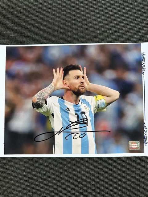 LIONEL MESSI ARGENTINA Qatar Rare Hand Signed Photo Autograph 8X10 Rare ...
