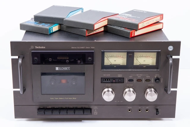 TECHNICS RS-7500 ELCASET tape deck, 6 tapes works but in need of a ...