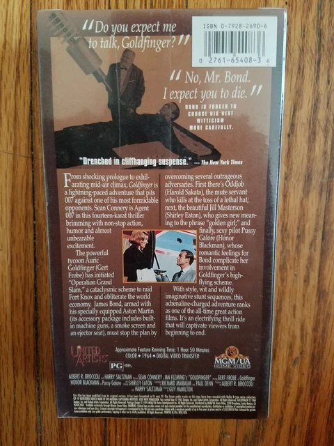 GOLDFINGER (VHS, 1995) SEALED NEW The James Bond 007 Collection Sean ...