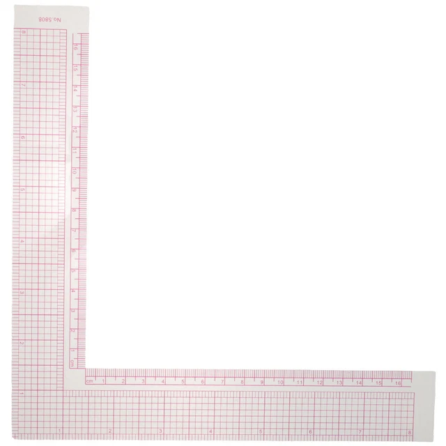 RIGHT ANGLE RULER Carpenter Square L-shaped Sewing Drawing Dressmaking ...