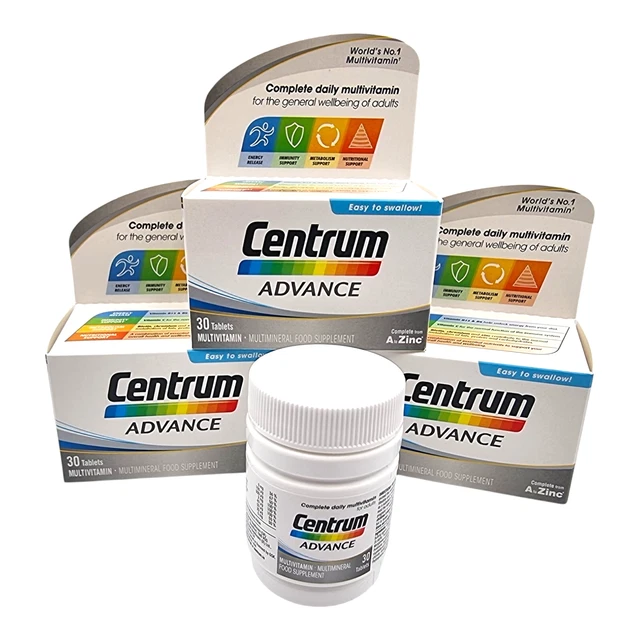 CENTRUM ADVANCE X 3 Multivitamins & Minerals 30 Tablets (90) - EXP 09/ ...