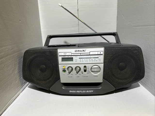SONY CFD-V24 PORTABLE CD Cassette Radio Boombox /Vintage 80's £35.00 ...
