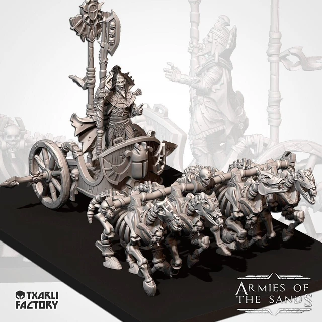 ARMIES OF THE Sand : Chariot King Tomb Guards Lord Proxy 3D Resin ...