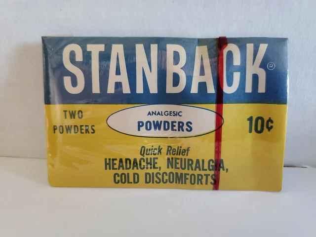 VINTAGE UNOPENED STANBACK Analgesic Powders 10 cent 2 Pack Headache ...