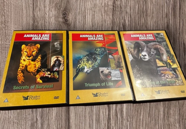 ANIMALS ARE AMAZING DVD Bundle Readers Digest x 3 Wildlife Nature ...
