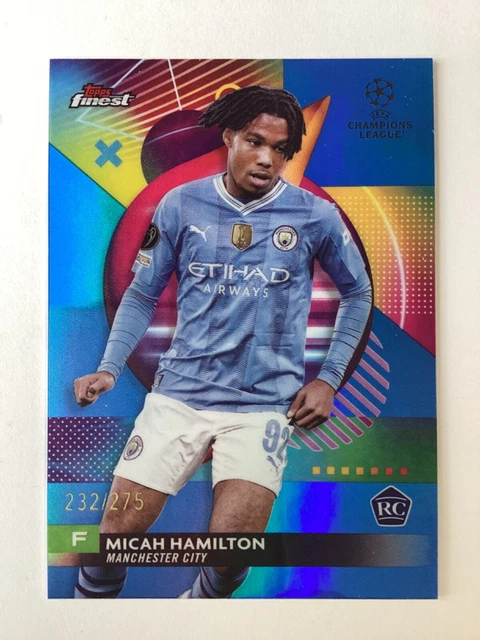 TOPPS UCC FEINST 2023-2024 Micah Hamilton Manchester City Parallel 232/ ...