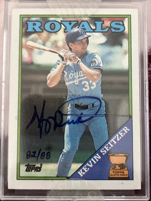 KEVIN SEITZER 1988 Topps numéro d'autographe certifié #275 KANSAS CITY ...